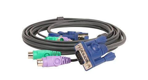 G2L5002P - IOGEAR Micro-Lite Bonded All-in-One PS/2, VGA KVM Cable 6 ft.