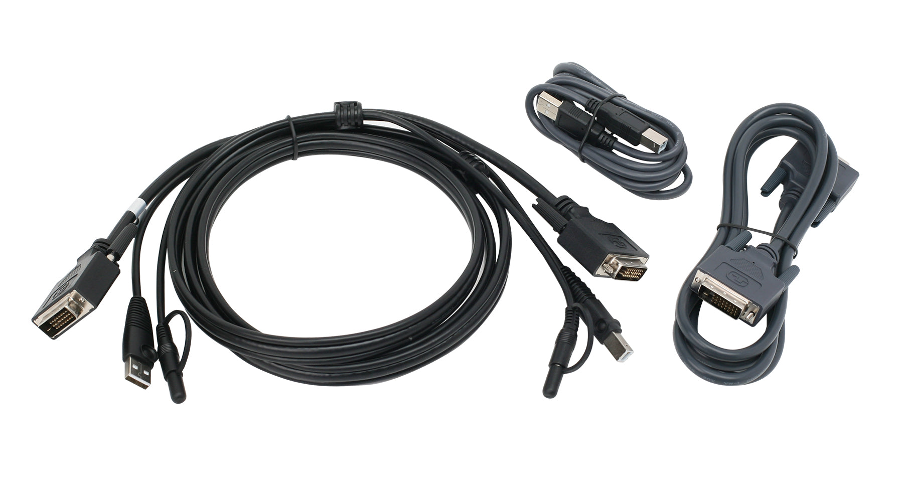 G2L7202UTAA3 - IOGEAR 6 ft. Dual View DVI, USB KVM Cable Kit with Audio ...