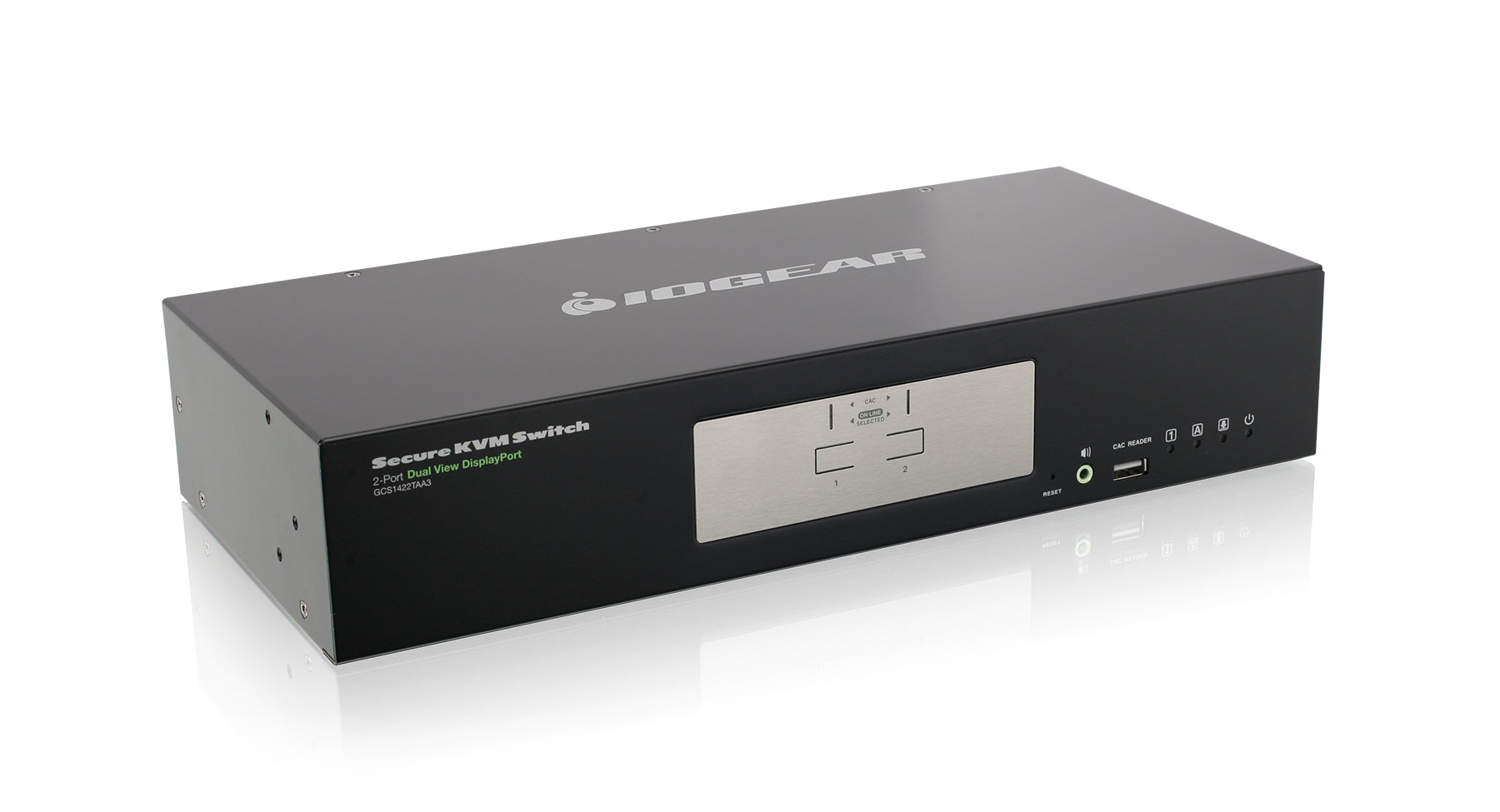 GCS1422TAA3 - IOGEAR 2-Port Dual View DisplayPort Secure KVM Switch (TAA)