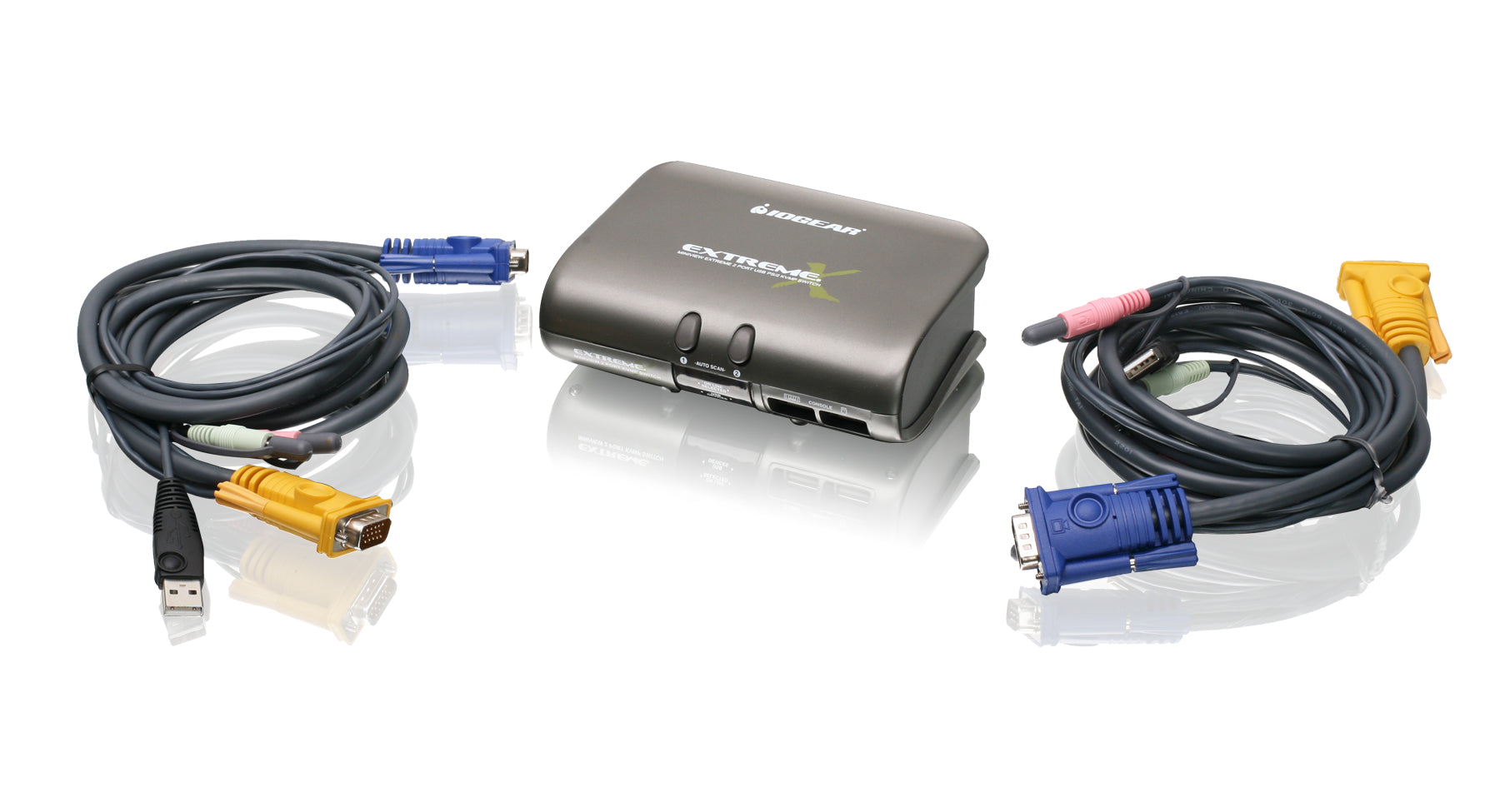 GCS1732 - IOGEAR 2-Port MiniView Extreme Multimedia KVMP Switch w/Cables