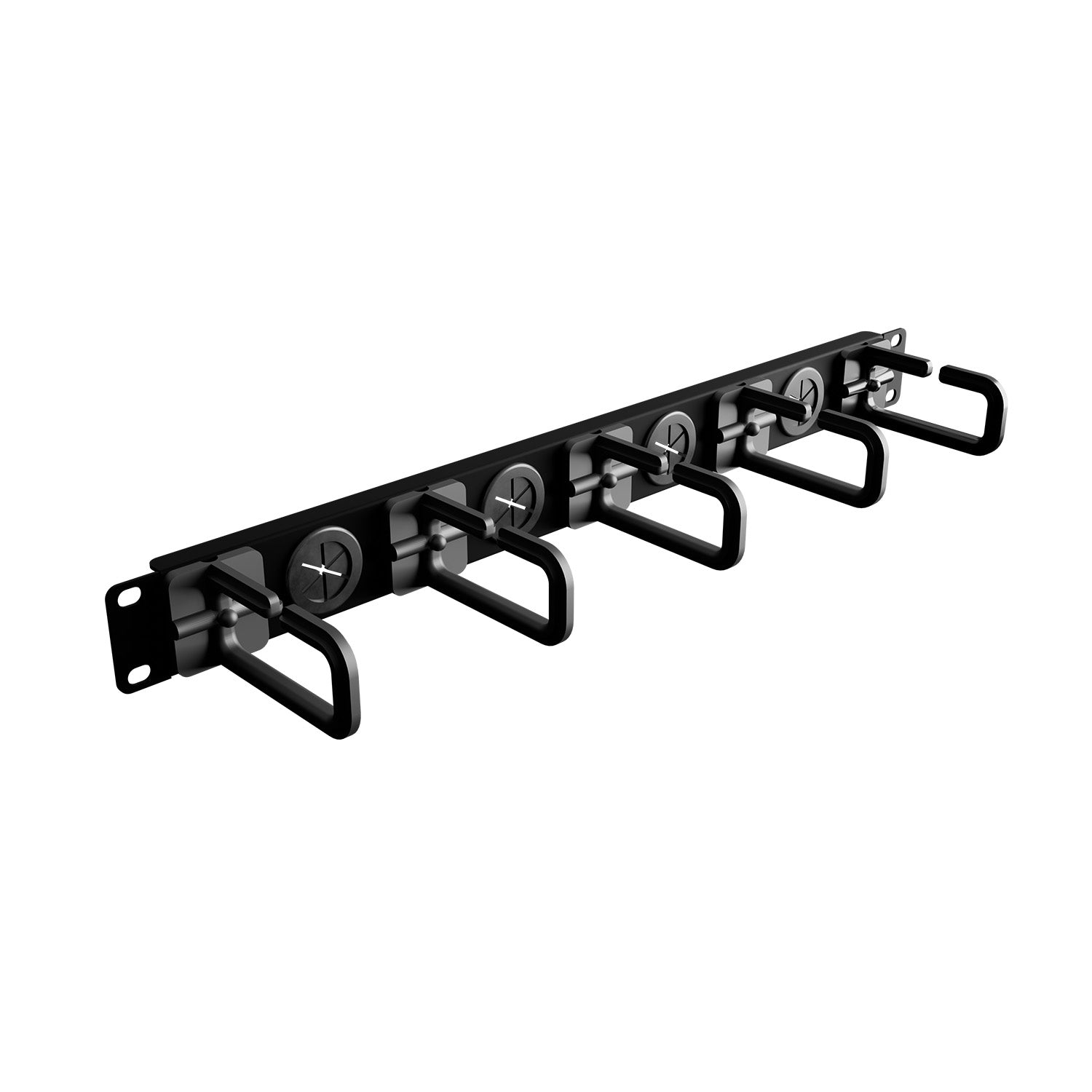 GRACMH 1U 19" Cable Management Organizer. This 1U panel uses 5 D-rings ...