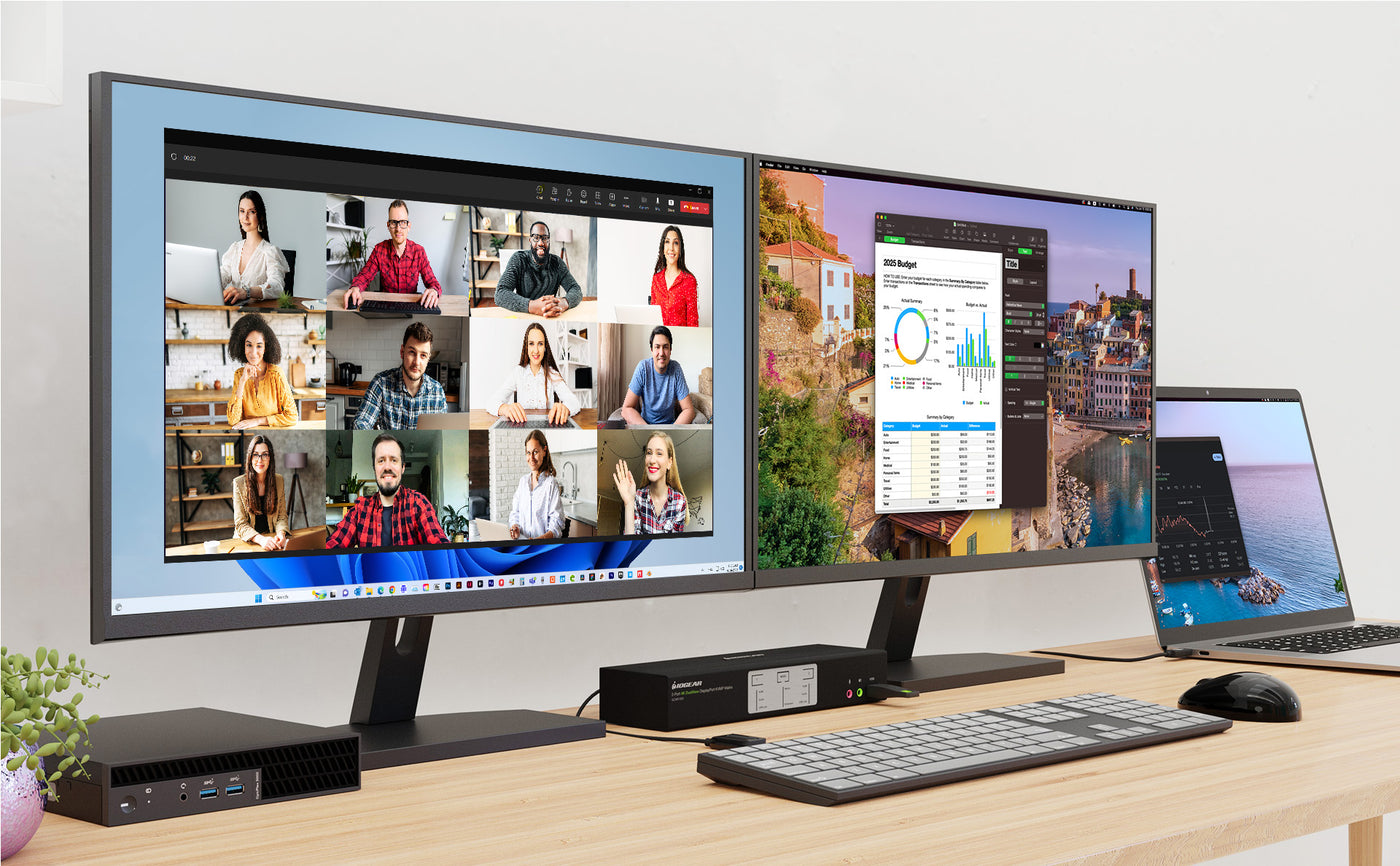 GCMS1922 - IOGEAR 2-Port 4K Dual View DisplayPort Matrix KVMP (TAA)