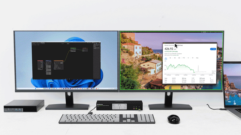 GCMS1922 - IOGEAR 2-Port 4K Dual View DisplayPort Matrix KVMP (TAA)