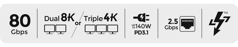 GTD58KTAA - IOGEAR Quantum Thunderbolt 5 Dock Pro